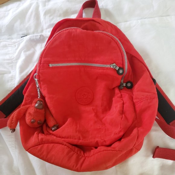 Kipling | Bags | Kipling Red Nylon Backpack 4h X 11w X 7d Vintage ...